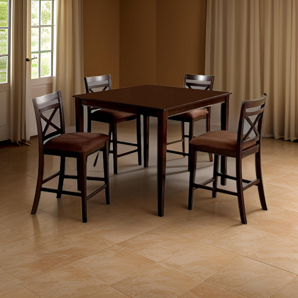 Benzara Weston I Dapper Five Counter Table Set, Transitional Style ...
