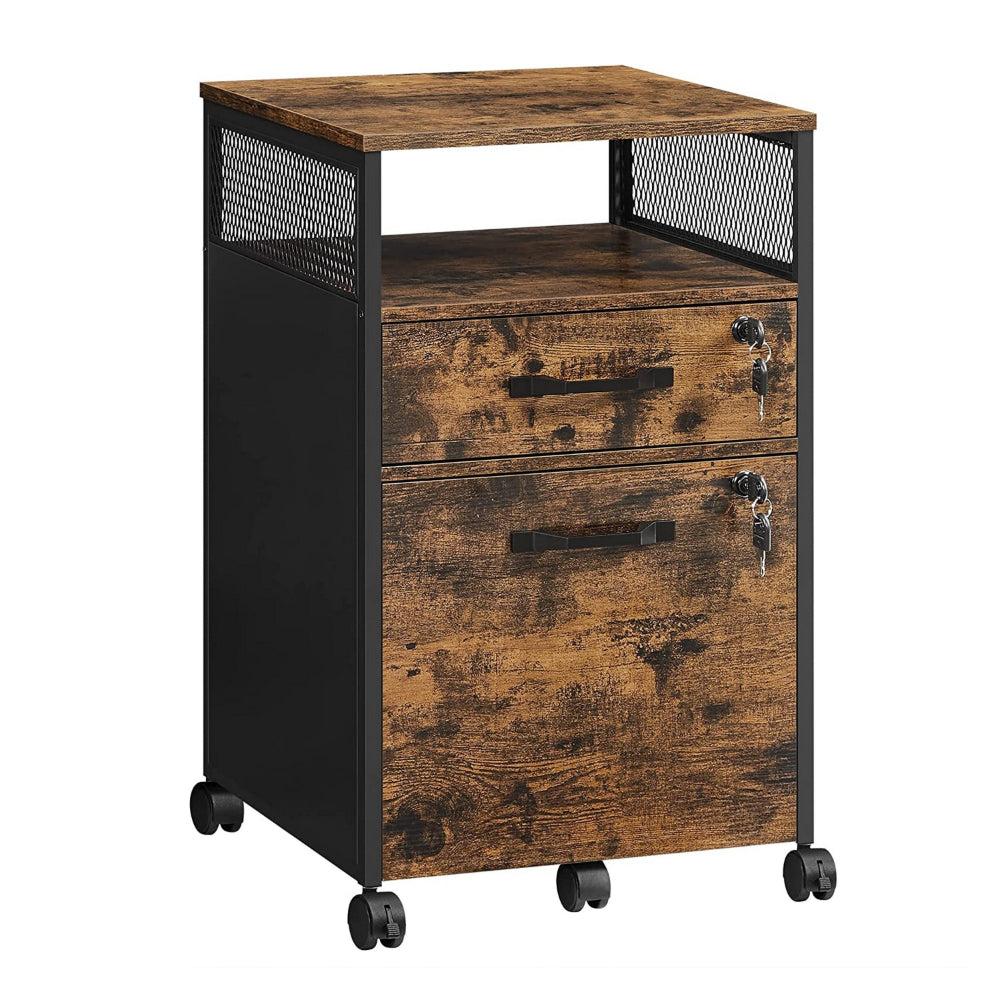 Benzara 27 Inch File Cabinet, 2 Lockable Drawers with Handles, Black ...