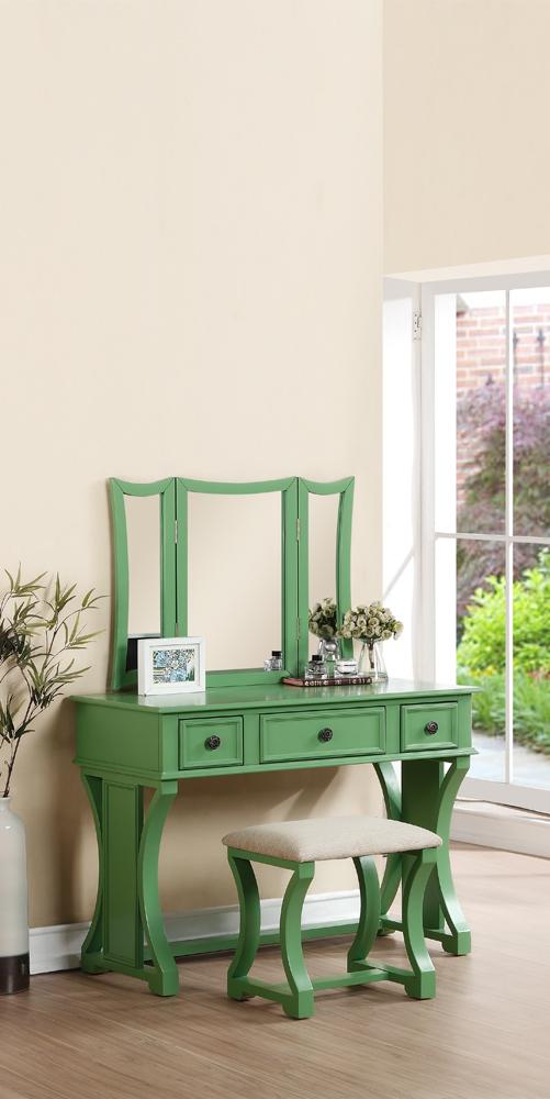 Green vanity desk store