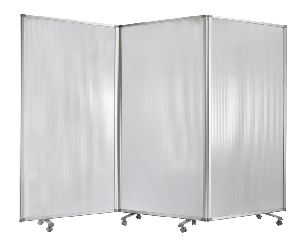 Benjara Accordion Style Plastic Inserts 3 Panel Room Divider with ...
