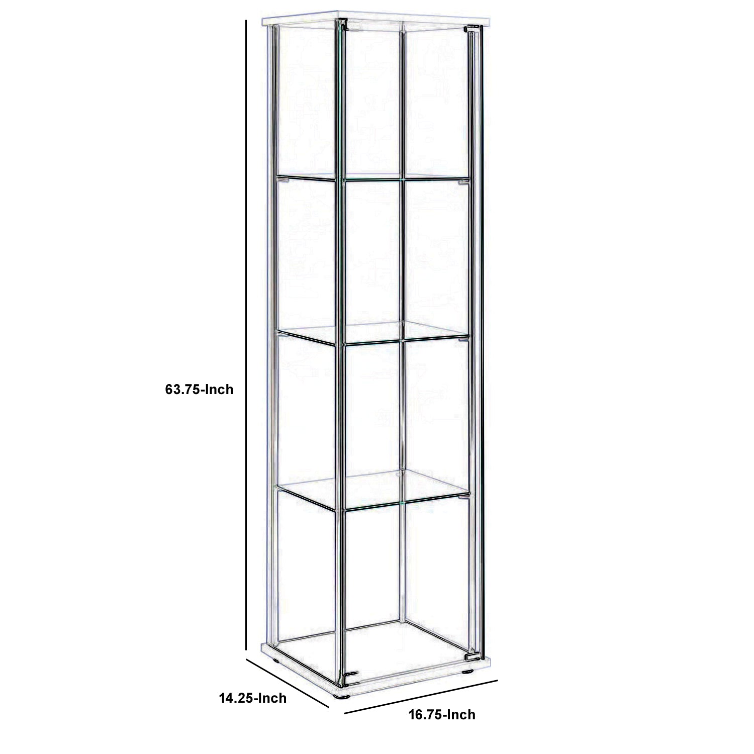Metal curio display cabinet store