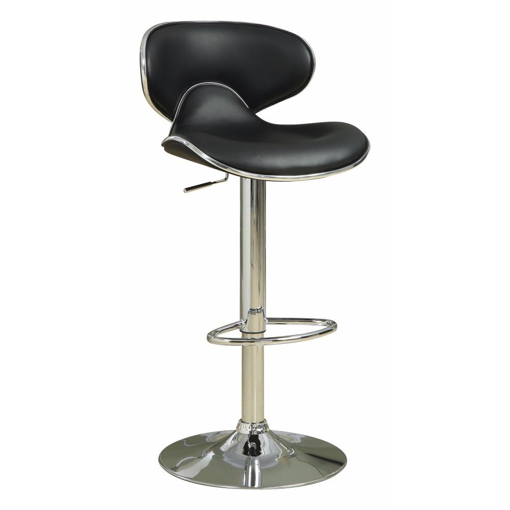 Benjara Swivel Adjustable Bar Stool, Black, Set of 2 - BM69369 ...