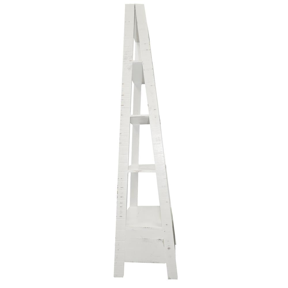 White distressed ladder shelf store